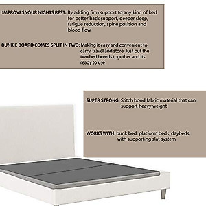 Mayton Bunkie Board for Mattress/Bed Support, Twin (Set of 2), Grey