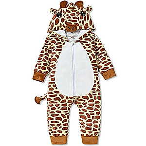 Aalizzwell Baby Giraffe Romper, Infant Boys Girls Animal Romper Hooded Romper Jumpsuit Outfit Clothes 18-24 Months