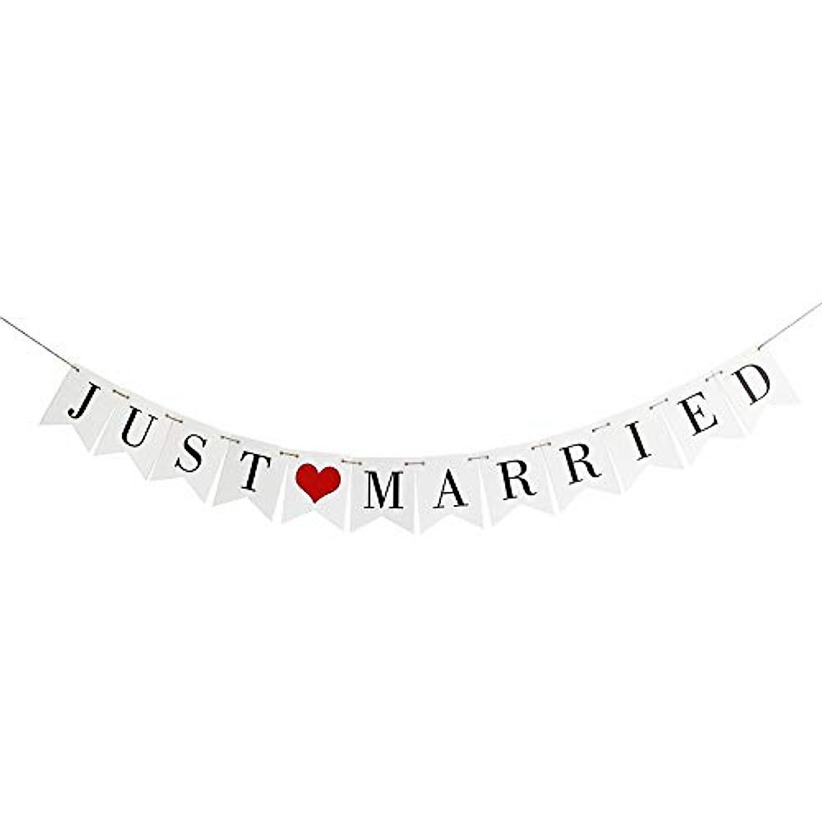 Vintage Just Married Banner | Wedding Decor & Photo Prop