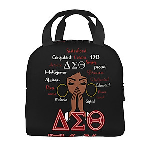 Sorority Gifts Lunch Bag For Women Men Insulated Lunch Box For Adult Reusable Lunch Tote Bag For Work, Picnic, Travel