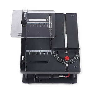 MARTEXBUY Mini Sliding Table Saw, Multifunctional Mini Tablesaw, Portable Electric Precision Table Saw, Woodworking DIY Cutting Bench Saw, Household for Metal Wood Plastic Cutting, Speed Adjustable
