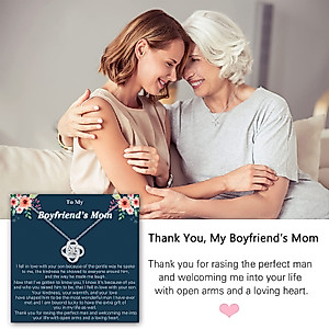 UNGENT THEM Mothers Day Gifts for Boyfriends Mom, To My Boyfriends Mom Necklace, Boyfriends Mom Christmas Gift Presents