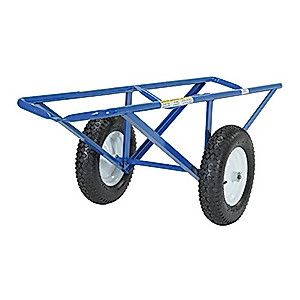 Vestil CARPET-45 Portable Carpet Dolly with Fully Pneumatic Wheels, 500 lbs Capacity, 60" Length x 26" Width x 20" Height, Platform Width (in.) 14-11/16.