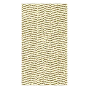 Caspari Paper Guest Towels Jute Linen, 12 Per Box,Tan,Guest Towel,9760GG