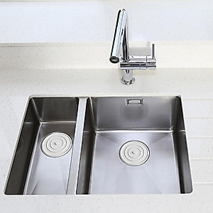 White Silicone Bathtub Stopper, 11cm Silicone Drain Plug Hair Stopper, Flat Suction Cover for Shower,Bathrooms,Bathtubs,Sinks Bathroom Accessories Bathroom Sink and Bathtub Accessories