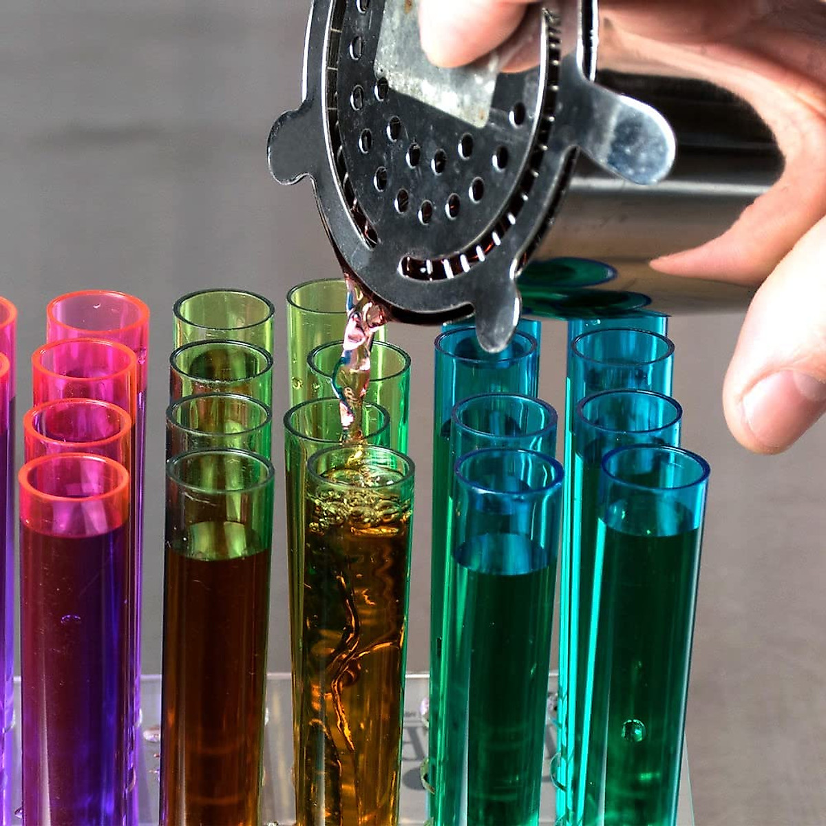 Transparent Test Tube Shot Glasses, 2 oz Hard Plastic Shot Glasses, Self Standing, 5.75"L x 3/4" in, 250pcs.