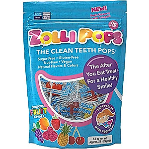 Zollipops Clean Teeth Lollipops, 5.2 Ounce (Pack of 3)