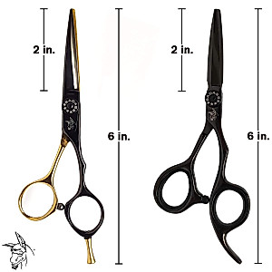 Badass Beard Care Titanium Series Barber Quality Beard Shaping Scissors - 5.25 inches long, Surgical Grade Stainless Steel (HRC 56-57), Hand adjustable tension knob
