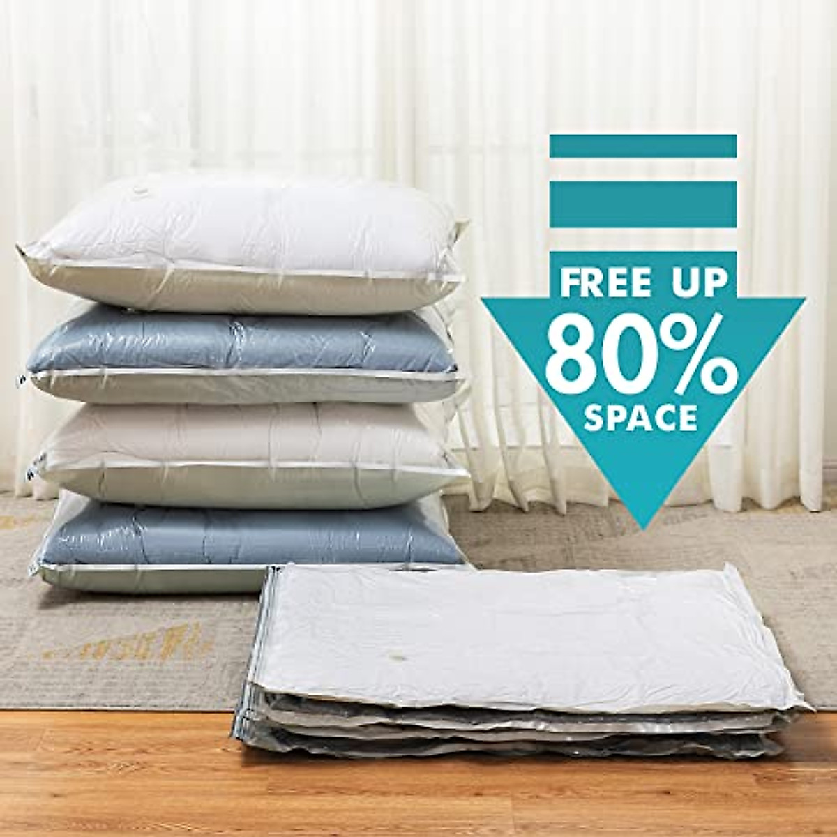 TAILI Hanging Vacuum Storage Bags 4 Pack Long and Jumbo Vacuum Storage Bags Variety 20 Pack, Meet Variety Storage, Saving More Space