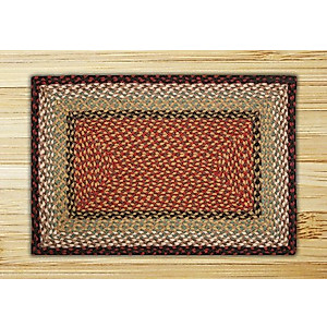 Earth Rugs Rug, 5' x 8', Burgundy/Mustard