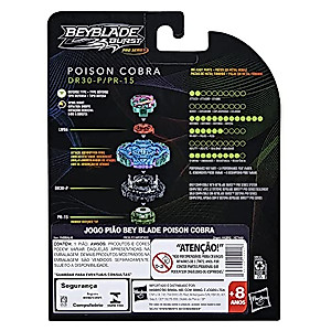 BEYBLADE Burst Pro Series Poison Cobra Spinning Top Starter Pack - Defense Type Battling Game Top with Launcher Toy