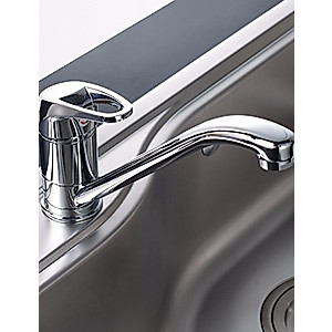 SJQKA-Faucet Copper chrome plated single stand, kitchen vertical faucet, dish basin, hot and cold faucet