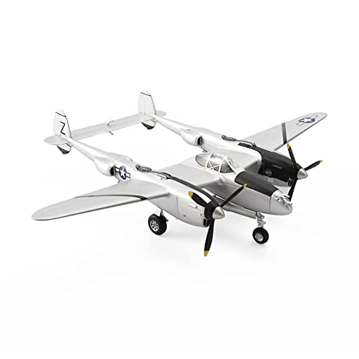 RoofWorld 1/72 Scale Replica Fighter Airplane Military Aircraft Model P-38 Fighter Lightning WWII Model Plane USA Army Military Models Collection
