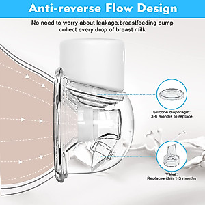 Electric Breast Pump, Wearable Breast Pump, Portable Hands Free Breastpump Pain Free with Massage Mode & LCD Screen, 2 Mode & 9 Levels, Gifts for Woman, 24mm Flange