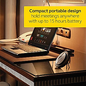 Jabra Speaker 710 Speakerphone - Speak Wireless Bluetooth Speaker UC Bundle, 7710-309, Wall Charger, USB Dongle - Computer, Mac Compatible w/Zoom, Skype, Webex, Meet, Smartphones, Tablets