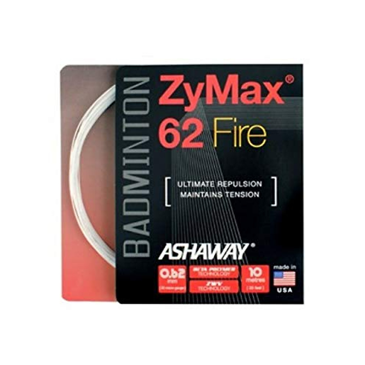 Ashaway ZyMax 62 Fire Badminton String Set-Ivory White