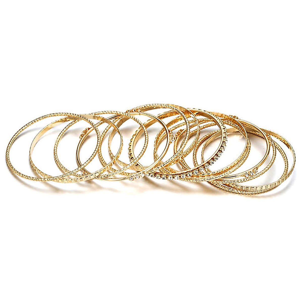 Indian Bracelets for Women Stackable Textured Bracelet Gold Bangle Bracelets Smooth Aztec Bangles Set Western Indian Bangle Gifts Gold Christmas Gifts 2023