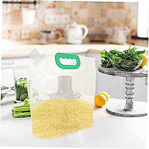 Cabilock 30 Pcs Transparent Grain Bag Food Storage Bags Rice Grain Sealed Bags Kitchen Storage Canister Stand up Grain Seal Bag Rice Cereal Clear Nozzle Bags Tea Bag Dry Food Household