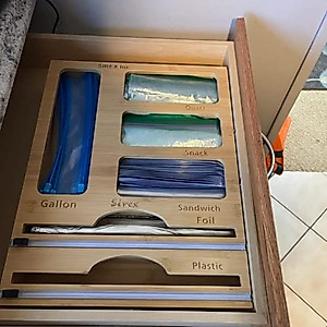 SIREX Ziplock Bag Organizer, Plastic - Ziploc Bag Storage, Zip Lock Bag Organizer for Drawer, Baggie - Sandwich Bag Organizer for Drawer, Bag Storage for Kitchen