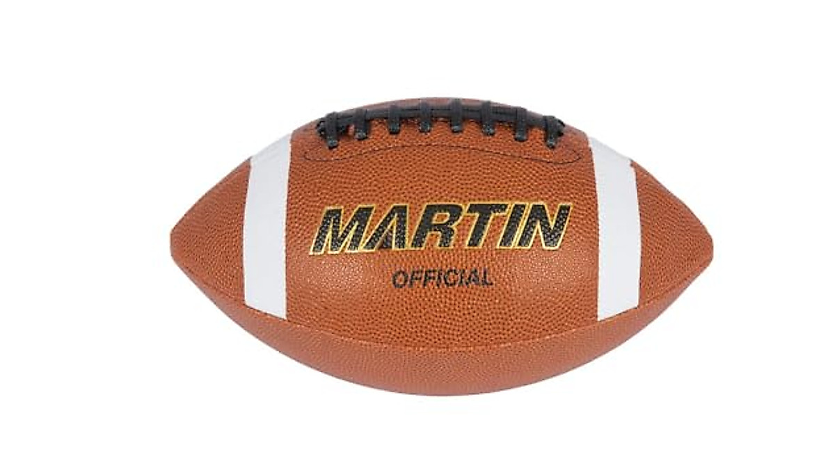 Martin Sports Official Size Football - Brown for Indoor & Outdoor Play