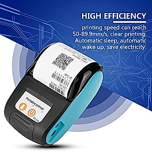 Ciglow 58mm Wireless Thermal Receipt Printer, Mini Bluetooth Portable Receipt Printer with High Speed Printing Mobile POS Printer for Android, iPhone.(Blue)