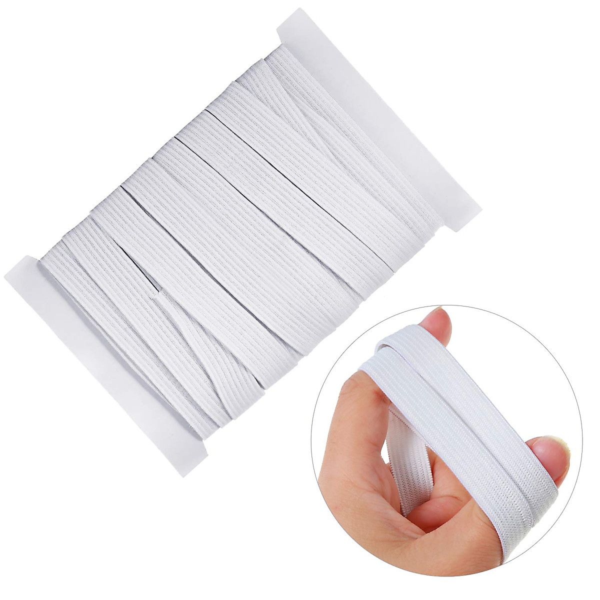 Elastic White Elastic for Sewing Knit Elastic Band (1/2 Inch x 11 Yards)