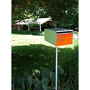 Rural Zincalume Modern Design Mailbox Letterbox (No Lock w/Flag) (Blue)