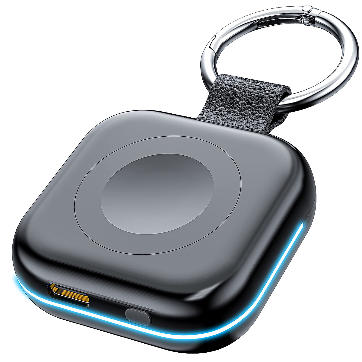 HUOTO Portable Charger for Apple Watch,Wireless Magnetic iWatch Charger 1200mAh Power Bank Travel Keychain Accessories Smart Chargers for Apple Watch Series 10/9/8/7/6/SE/5/4/3/2/1/UItra/UItra 2