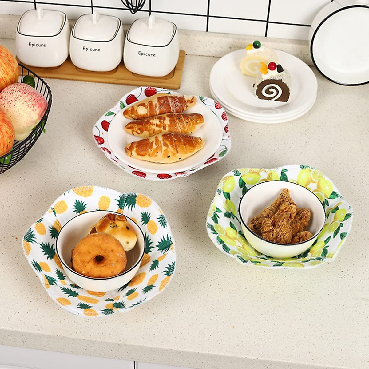 Healeved Microwave Microwave Safe Holder Bowl Holders for Hot Food Soup Bowl Cozy Without Burning Your Hands Set of 5 Microwave