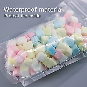 100 Pcs Resealable Bags,3.9" x 5.9"Clear Stand Up Food Bags,Zip Lock Food Storage Bags for Packaging Products,Herbs,Snack,Tea,Spices,Pet Food and Soaps