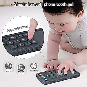GOQELK Baby Teething Toys, Teething Toys for Babies 0-6-12-18 Months, Phone Teething for Babies, Teethers for Babies Boys Girls Baby Molar Teether Chew Toys Set | (Pack of 2)…
