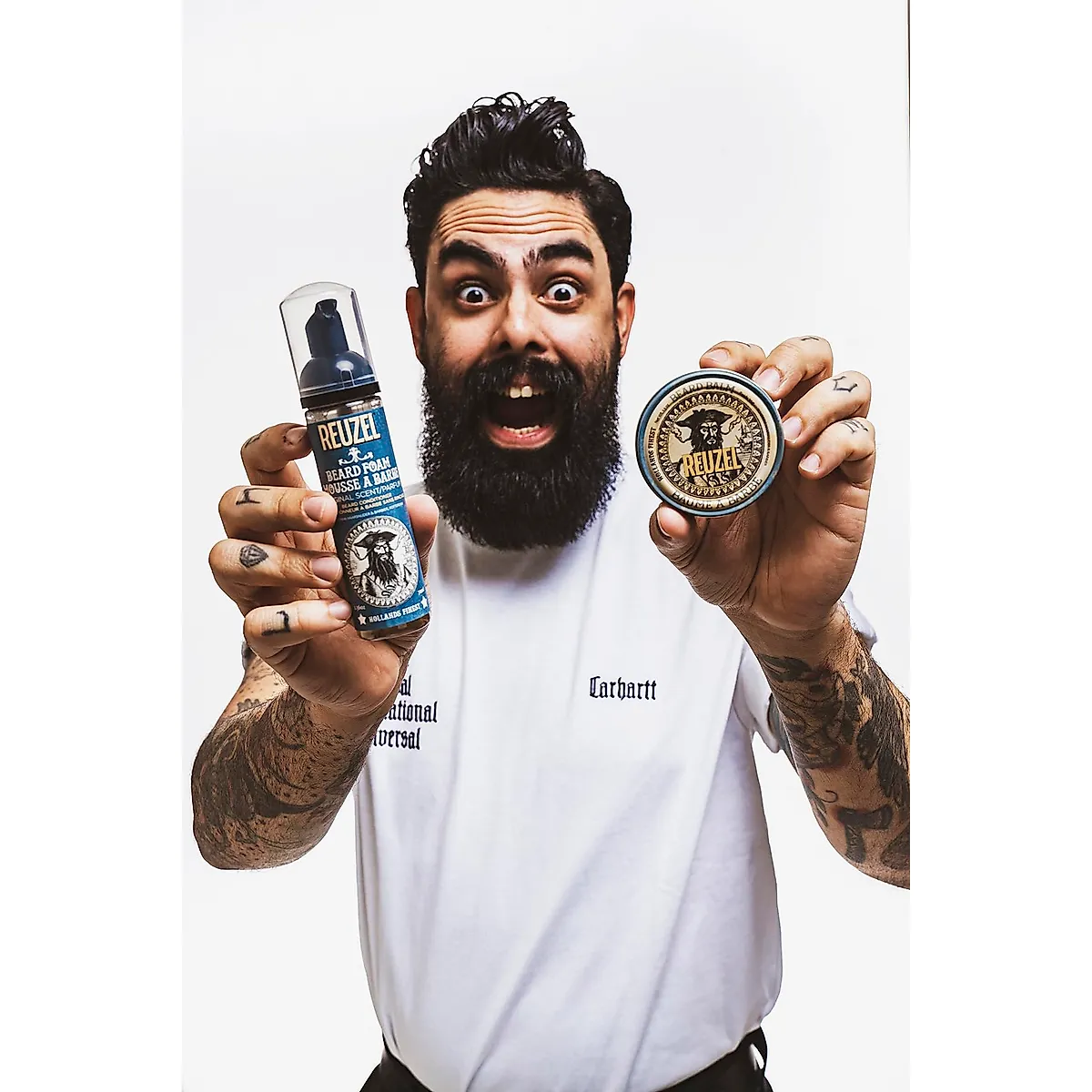 Reuzel Beard Foam, Reduces Beardruff And Itchy Skin, 2.36 Oz