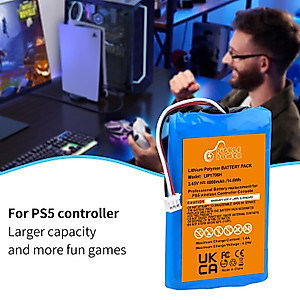 Pickle Power PS5 Controller Battery Replacement for Sony Playstation 5 DualSense CFI-ZCT1W Wireless Controller