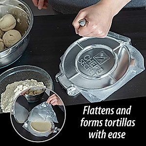 Chef's Secret 8 Inch Tortilla Aluminium Press, Durable Tortilla Quickly Easily Makes Delicious Tortillas for Any Recipe