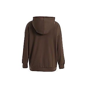 Print Zip Up Hoodie Women Men Vintage Graphic Aesthetic Sweatshirt Y2k Couple Jacket Harajuku Goth Streetwear (Coffee Angel , X-Large )