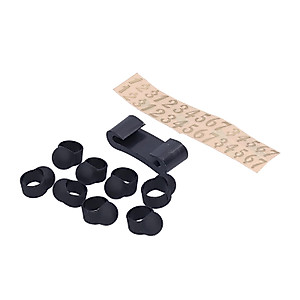 Silicone Drum Finger Sleeve, Standard Sizes Percussion Accessories Soft Drumstick Support Scratch Resistant with Number Sticker for Tongue Drums