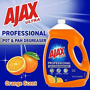 Ajax Ultra Professional Antibacterial Pot & Pan Dish Soap, Orange Scent, 145 fl. oz. (1.13 gal.), 4/Pack (61034313CT)