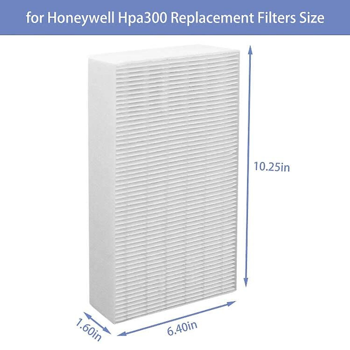 6 Pack Replacement HEPA Filters for Honeywell HPA300 HPA200 HPA100 Air Purifiers - Compatible with HPA300 HPA090 HPA250 Series - Filter R HRF-R3 HRF-R2 HRF-R1 - Honeywell HEPA Air Purifier Filter Kit