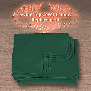 YardGrow 65''x45'' Patio Swing Canopy Replacement Cover Swing Replacement Canopy Top Cover Garden Outdoor, Canopy ONLY (Green)