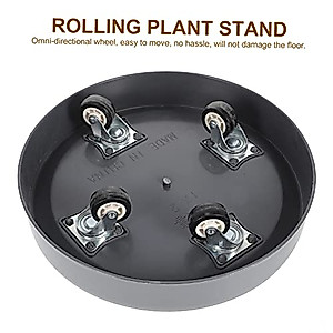 DOITOOL 5pcs Rolling Mobile Flowerpot Pot for Plants Indoor Garbage Can Outdoor with Wheels Pot Trays for Plants Trash Can Dolly Plastic Plant Caddy with Wheels Outdoor Indoor Plant Stand