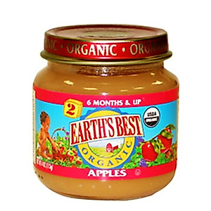 Earth's Best 2nd Apples, 4 Ounce Jars (Pack of 24)