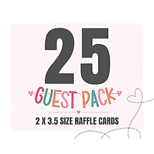 Purple Elephant Diaper Raffle Tickets, Girls Baby Shower Games for Prizes, Baby Shower Diaper Raffle Invitation Insert Cards, 25 Pack