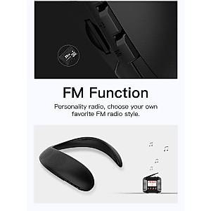 Megadream Wireless 3D Stereo Sound Neck Wearable Speaker with Bluetooth Adapter Transmitter for PS5, Free Up Your Hands & Ears