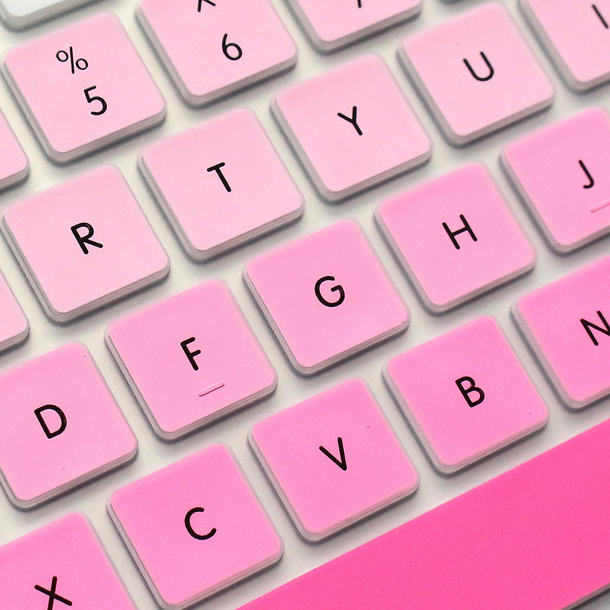 ProElife Ultra Thin Silicone Keyboard Protector Cover Skin for Apple Magic Keyboard & Magic Keyboard 2 (U.S Version, Model: MLA22L/A-A1644, Without Numeric Keypad) (Ombre Pink)