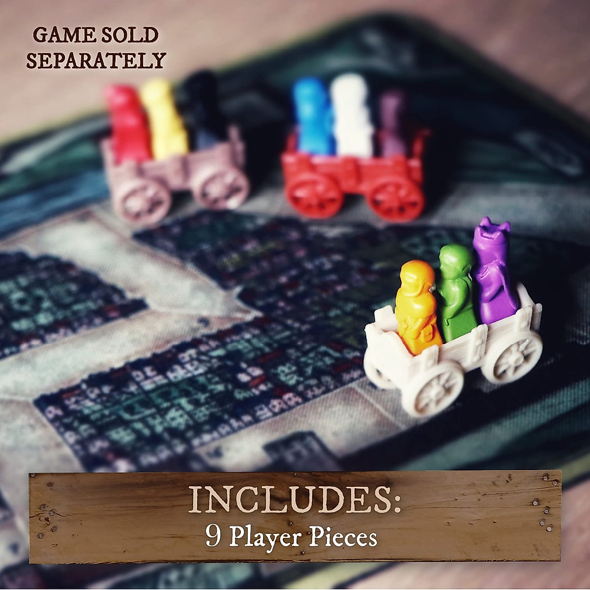 Bristol 1350 Custom Pawn Meeples for Board Game, Set of 9 Player Pieces