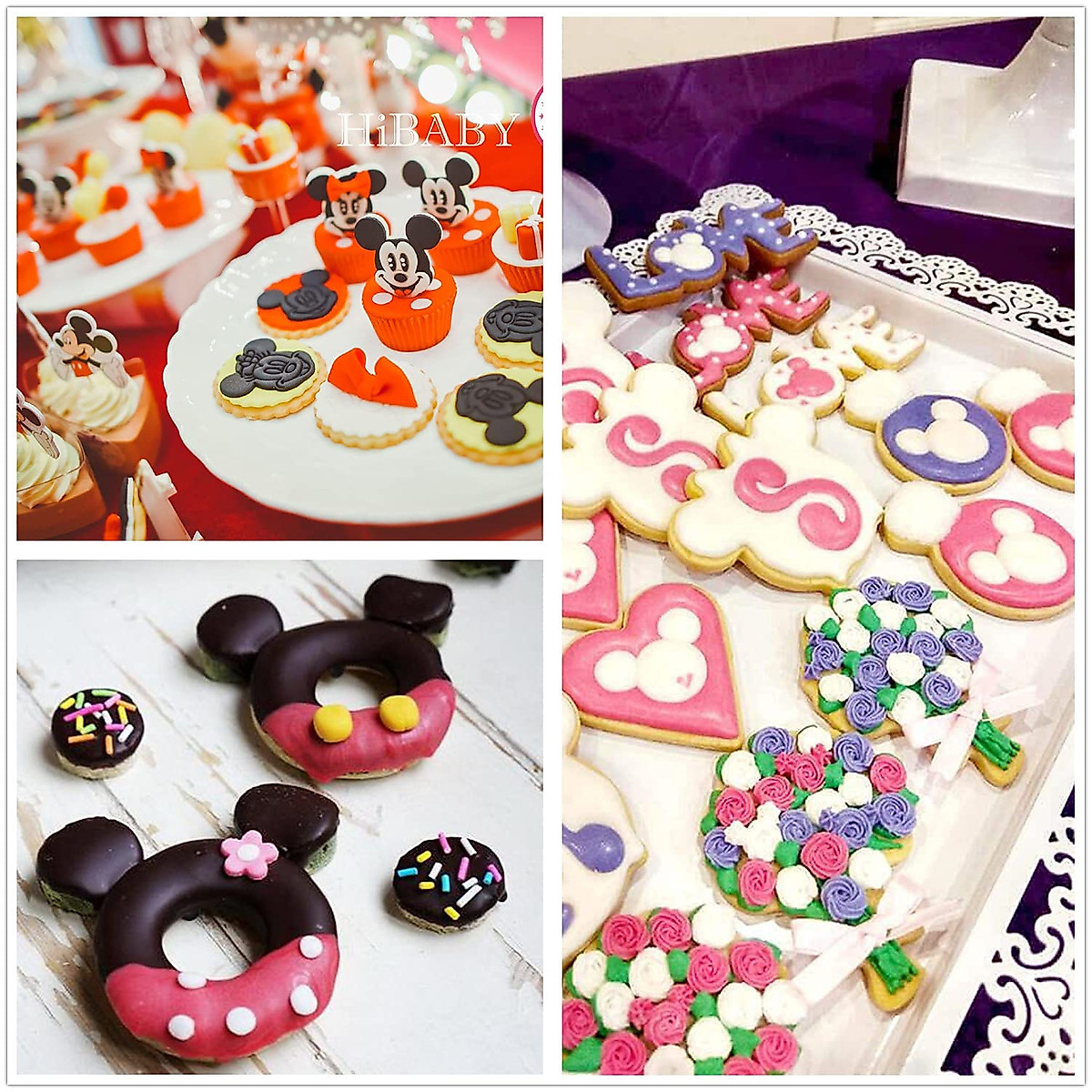 6pcs Mouse Cookie Cutter Set, Fun Sandwich Biscuit Cutter for Kids, Food Grade Stainless Steel Sandwich Cookie Cutters for Kids Baking