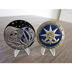 Lot of 3 Intelligence Challenge Coins NGA IC FVEY NSA Five Eyes Intelligence Community Grim Reaper National Geospatial Agency