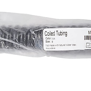 McKesson LUMEON Blood Pressure Coiled Tubing, for use with Clock Face Aneroid Sphygmomanometers - Black, 8 ft Long, 1 Count