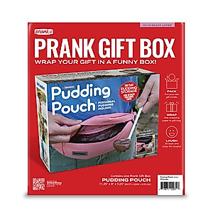 Prank-O Prank Gift Box, Pudding Pouch, Gag Gift Empty Box, Practical Joke for Christmas Gifts, Holiday Gift Wrap, White Elephant Gift Box, Funny Gift Idea