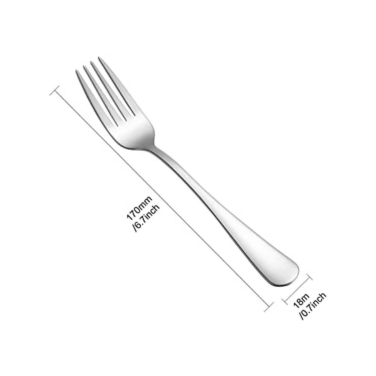 Cibeat Dinner Forks, 12 Pcs Forks, Premium Food Grade Stainless Steel Silverware Forks, Table Forks, Flatware Forks, Mirror Finish & Dishwasher Safe, Use for Home, Kitchen or Restaurant